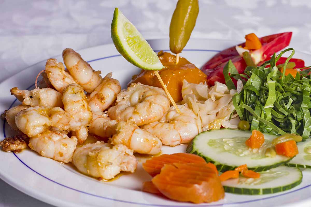 Batá con Aché - Camarones grillé (200 g) + Guarniciones - Envío a domicilio