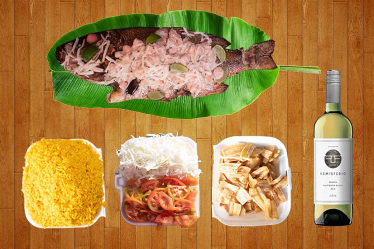 Al Campestre - Combo (for 3 people): Grilled pargo (or Cubera) topped ...
