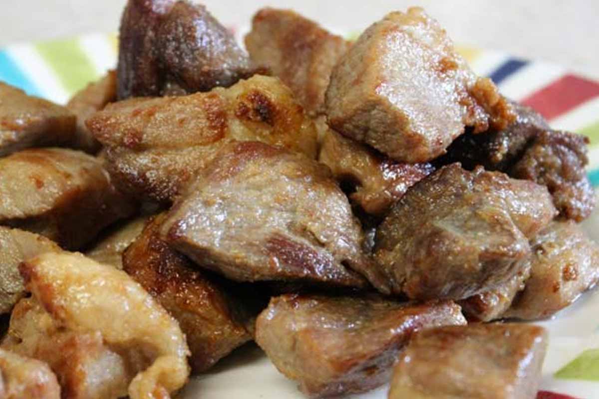 Fried pork chunks (350 g) + Side dishes - Delivery Service