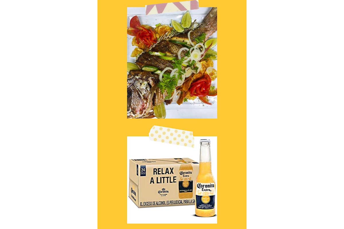 Azúcar - Whole fried fish + Case of beer - Delivery Service