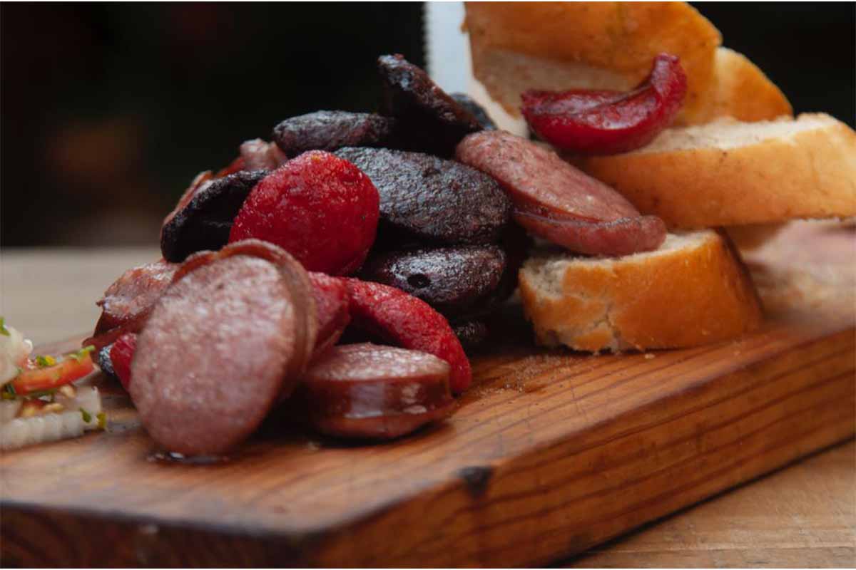 Mercy Bar Café - Assorted grilled sausages + Half Baguette bread ...